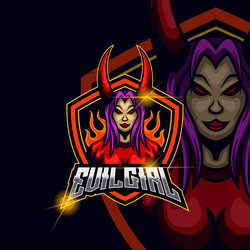 Devil inferno mascot logo e-sport of demon Vector Image