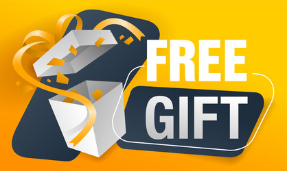 Free gift banner for special bonus program Vector Image