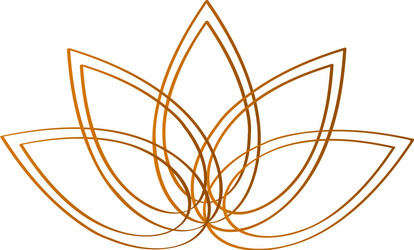 Outline of a lotus flower Royalty Free Vector Image