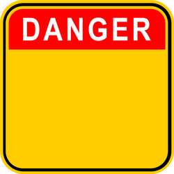 Sticker hazard safety sign Royalty Free Vector Image