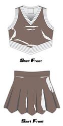 Cheerleading uniforms template Royalty Free Vector Image