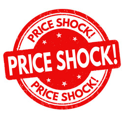Price shock grunge rubber stamp Royalty Free Vector Image