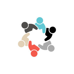 People teamwork logo education group symbol icon Vector Image