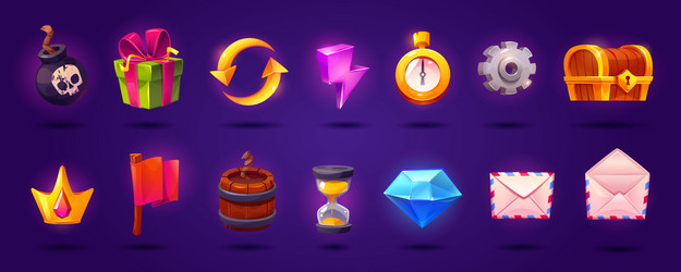 Underwater game ui interface with fish slot icon Vector Image