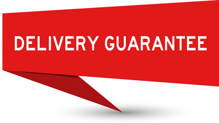 Red color peel sticker label with word delivery Vector Image