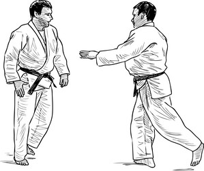 Wrestling Stance Drawing