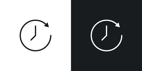 Account history icon set clock countdown logo Vector Image