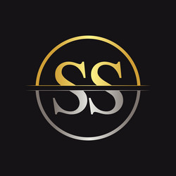 Initial letter ss logo design template Royalty Free Vector