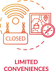 Poverty red gradient concept icon Royalty Free Vector Image