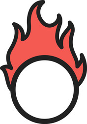 Fire hoop Royalty Free Vector Image - VectorStock