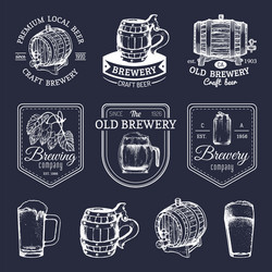 Flag beer old school banner with text Royalty Free Vector