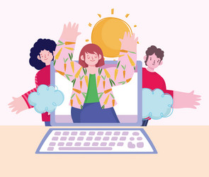 People with Laptop Vector Images (over 130,000)