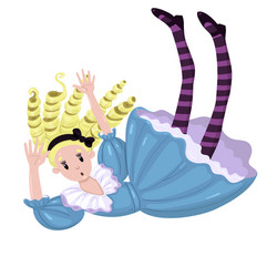 Falling alice Royalty Free Vector Image - VectorStock