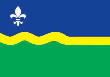 Waving flag of flevoland is a province Royalty Free Vector