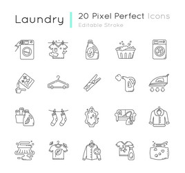 Laundry types and equipment blue yellow rgb Vector Image