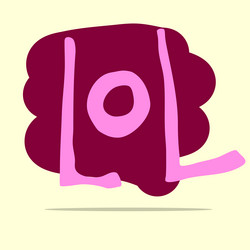 Lol laughing out loud Royalty Free Vector Image