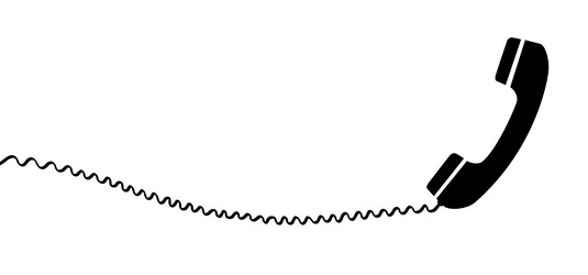 Old handset phone with wire retro telephone Vector Image