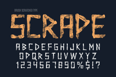 Hand drawn typeface brush painted letters Vector Image