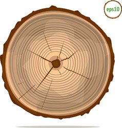 Tree ring icon timber texture and industry Vector Image