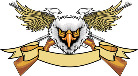 Eagle grip a ribbon Royalty Free Vector Image - VectorStock