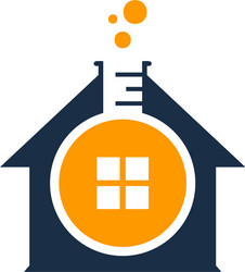 House lab home laboratory logo Royalty Free Vector Image