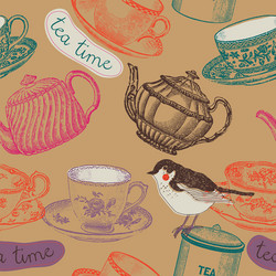 Tea time Royalty Free Vector Image - VectorStock