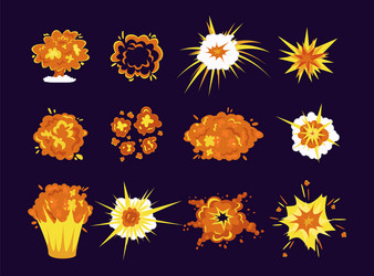 Fire clouds from explosion Royalty Free Vector Image