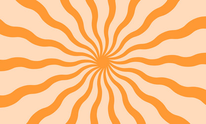 Orange concentric circles banner radial pattern Vector Image