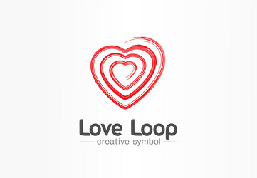 Love heart symbol logo templates Royalty Free Vector Image
