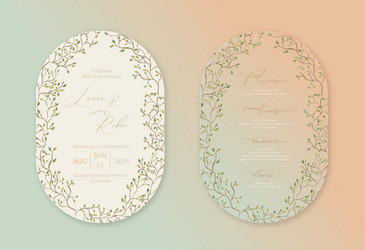 Luxury arch wedding invitation card background Vector Image