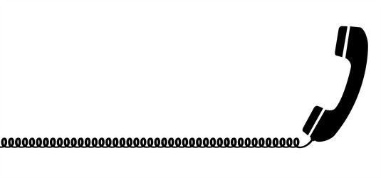 Old handset phone with wire retro telephone Vector Image