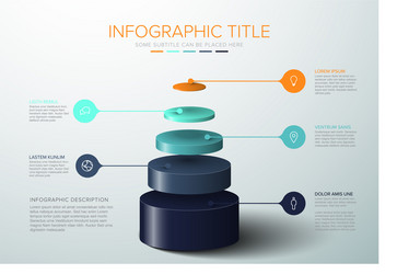 Infographic layers template Royalty Free Vector Image
