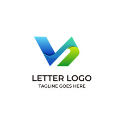 Letter v mark logo design template Royalty Free Vector Image