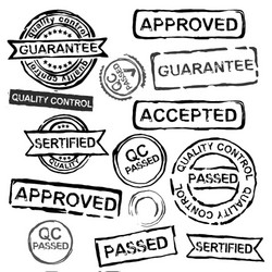 Quality control stamps Royalty Free Vector Image