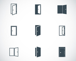 Sliding door slide right icon Royalty Free Vector Image