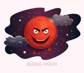 Blood moon poster lunar eclipse Royalty Free Vector Image
