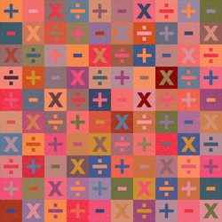 Colorful divide plus minus and multiply sign Vector Image