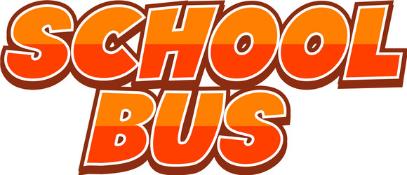 Font design for word school bus with and trees Vector Image