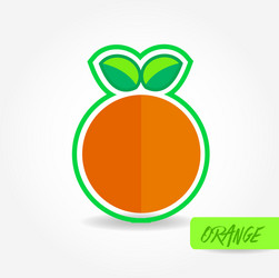 Orange banana apple pear fruit cartoon color Vector Image