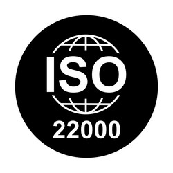 Iso 22000 2023 icon food management systems Vector Image