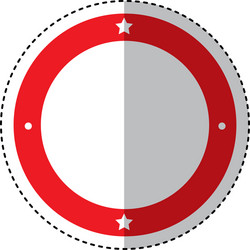 Circle seal stamp frame Royalty Free Vector Image
