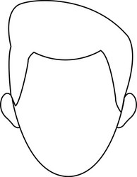 Man face character people contour image Royalty Free Vector