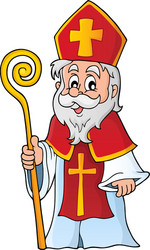Saint nicholas - isolated on white background Vector Image