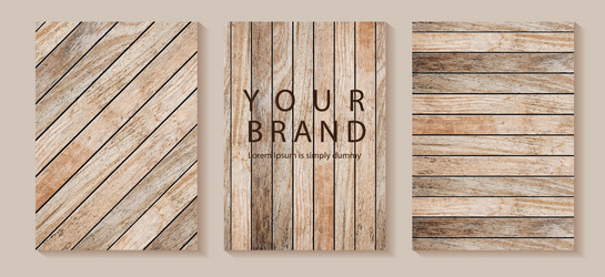 Wooden background texture in a4 size for design Vector Image