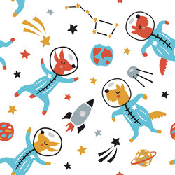 Childish seamless pattern hand drawn space Vector Image