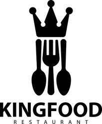 King food logo design icon Royalty Free Vector Image