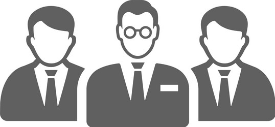 Managers group icon orange color eps Royalty Free Vector