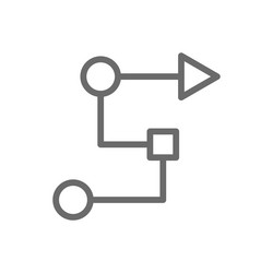 Milestone teamwork and management icon with black Vector Image