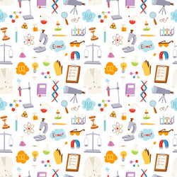 Chemistry seamless pattern Royalty Free Vector Image