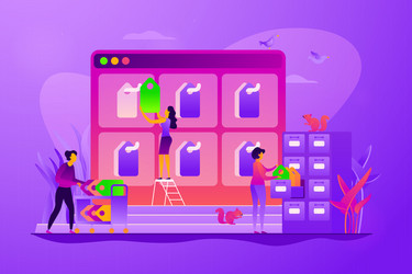 Tag management abstract concept Royalty Free Vector Image